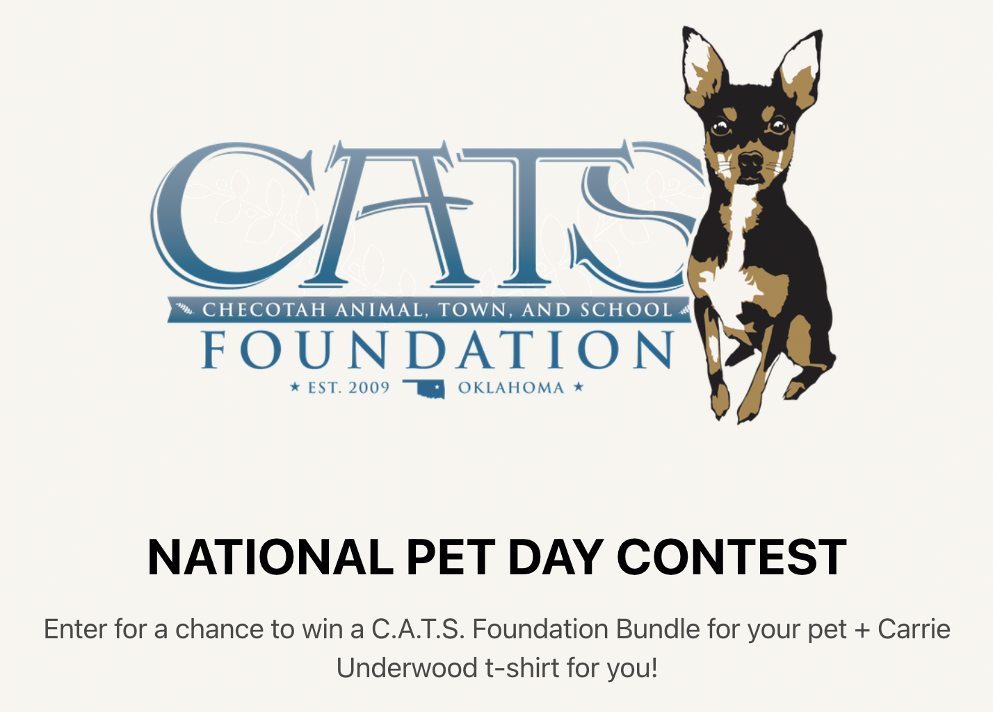 Fan Club Exclusive: National Pet Day Contest | Carrie Underwood